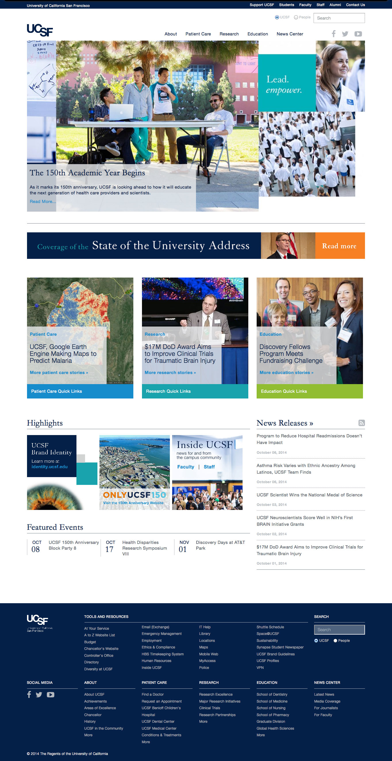 UCSF to Launch Redesign of Flagship Website | UC San Francisco